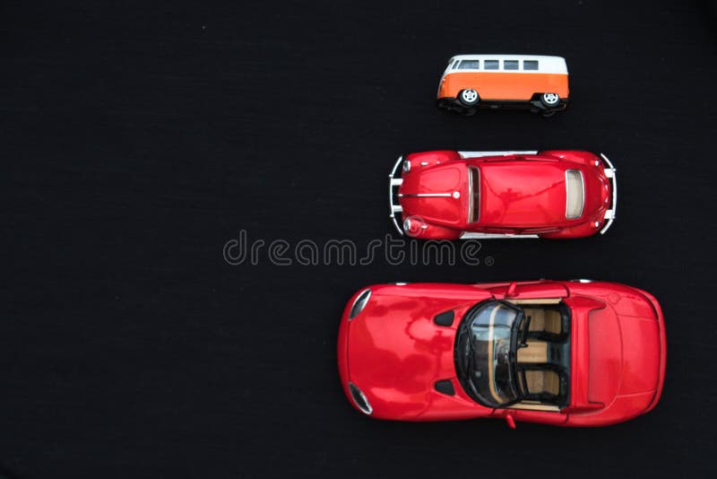 Flat Lay of Toy Cars in Various Colors Stock Photo - Image of ...