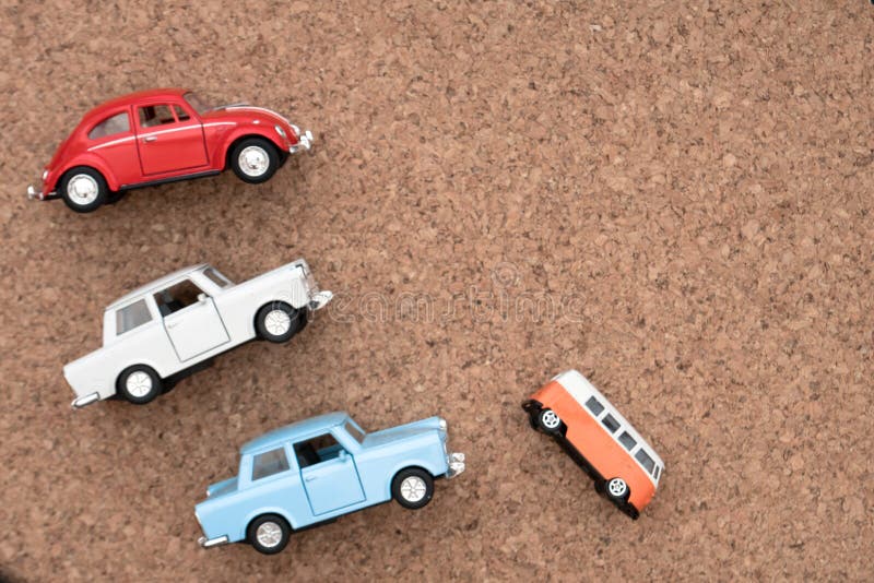 Flat Lay of Toy Cars in Various Colors Stock Image - Image of play ...