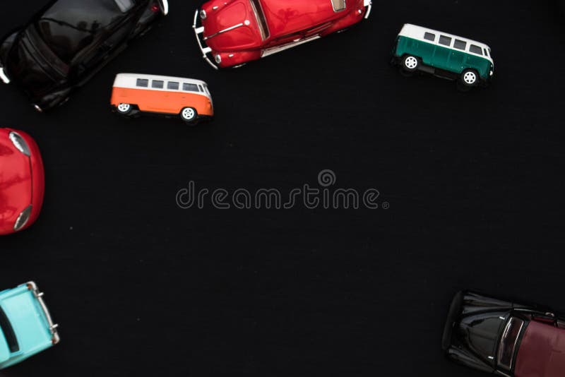 Flat Lay of Toy Cars in Various Colors Stock Image - Image of auto ...