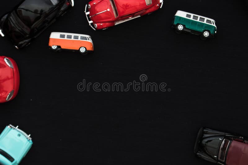 Flat Lay of Toy Cars in Various Colors Stock Image - Image of classic ...