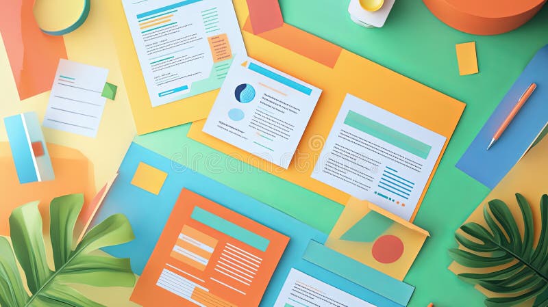 A Flat Lay of Digital Conference Materials, Including Brochures and ...