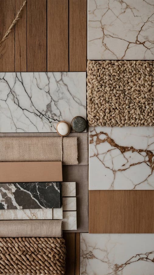 A Flat Lay Displays an Interior Design Mood Board Featuring a ...