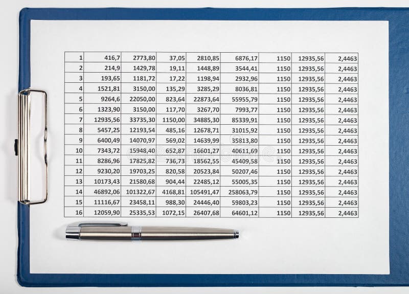 Flat Lay of Documents for Accounting Report of Cash Flow Stock Image ...