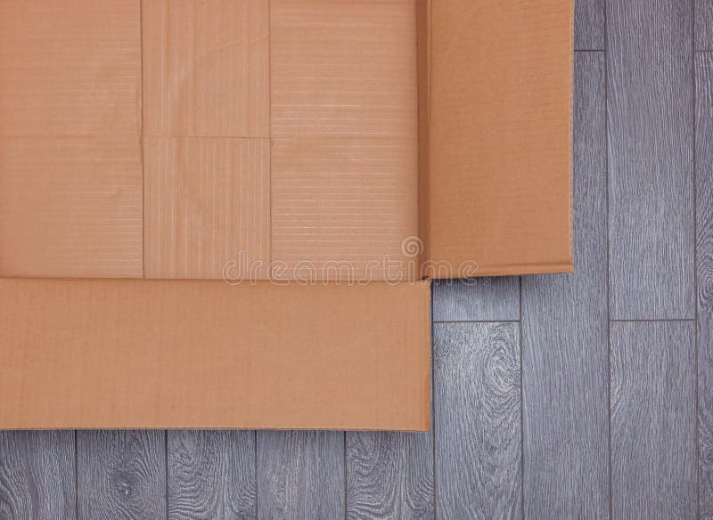 Flat Lay of Empty Open Cardboard Box Stock Image - Image of present ...