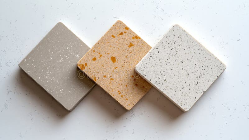 The Flat Lay Features an Assortment of Countertop Samples, Illustrating ...