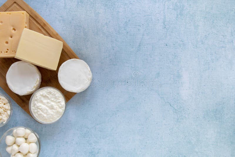 Flat Lay Frame with Dairy Products Photo Stock Photo - Image of care ...