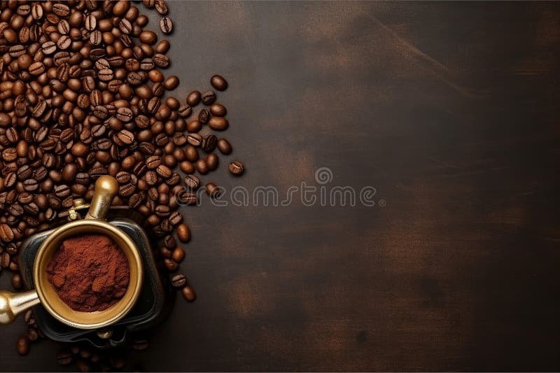 Artisanal Coffee Shop Flat Lay Atmosphere Stock Image - Image of coffee ...