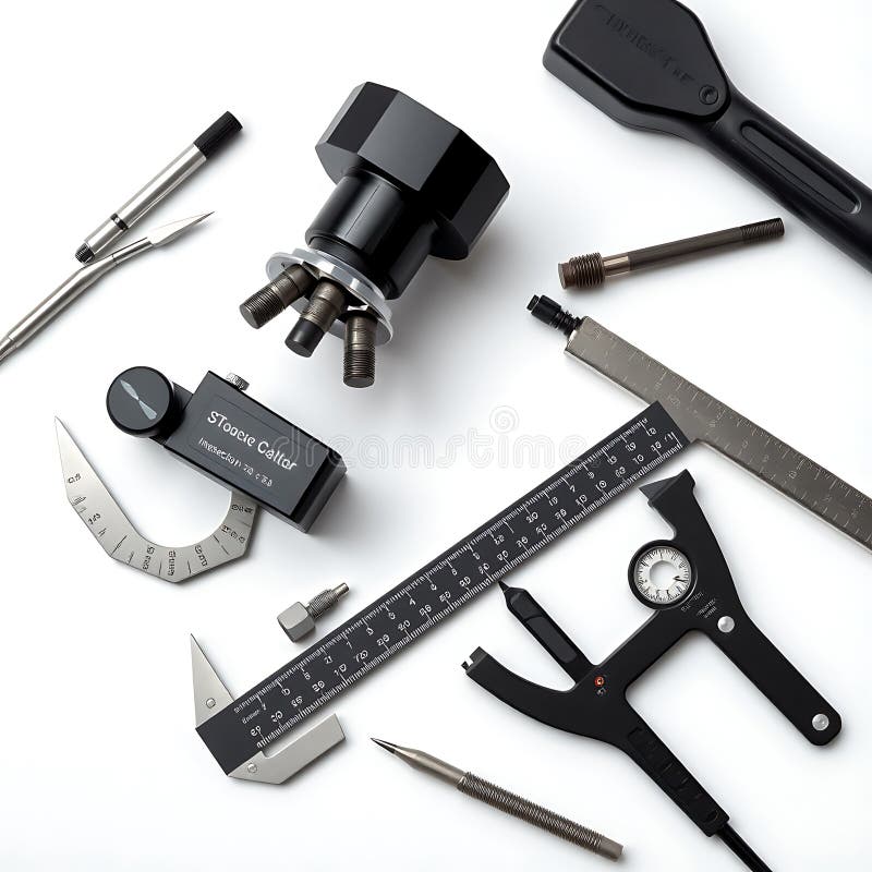 A Flat Lay Image of an Assortment of Inspection Tools Including a ...