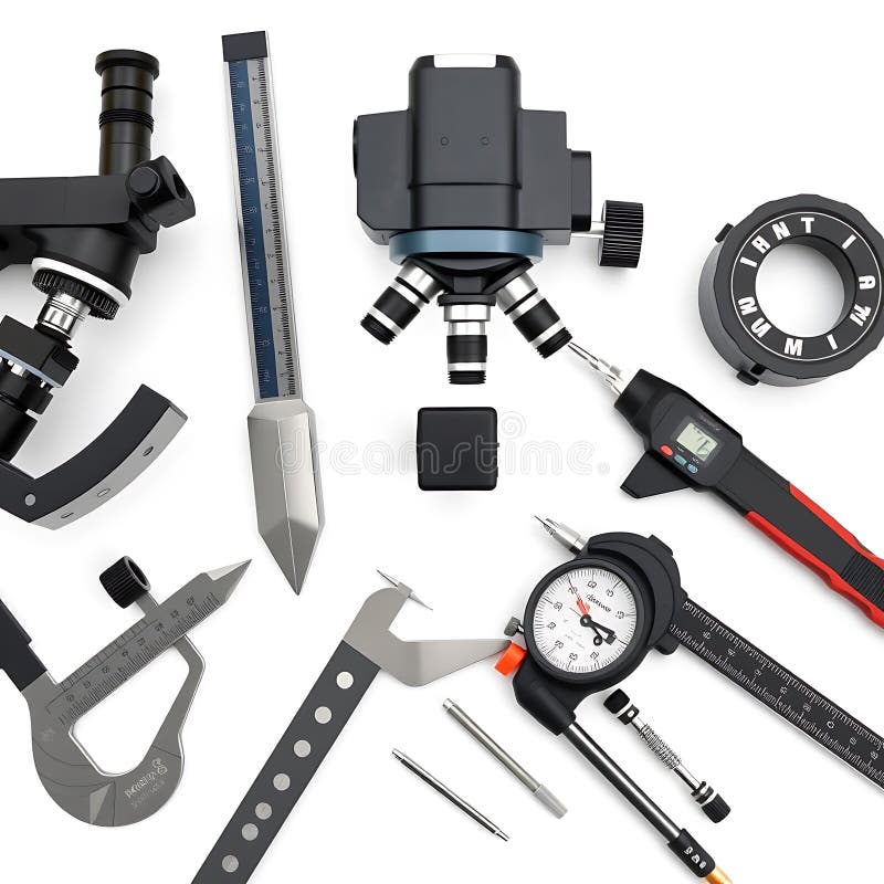 A Flat Lay Image of an Assortment of Inspection Tools Including a ...