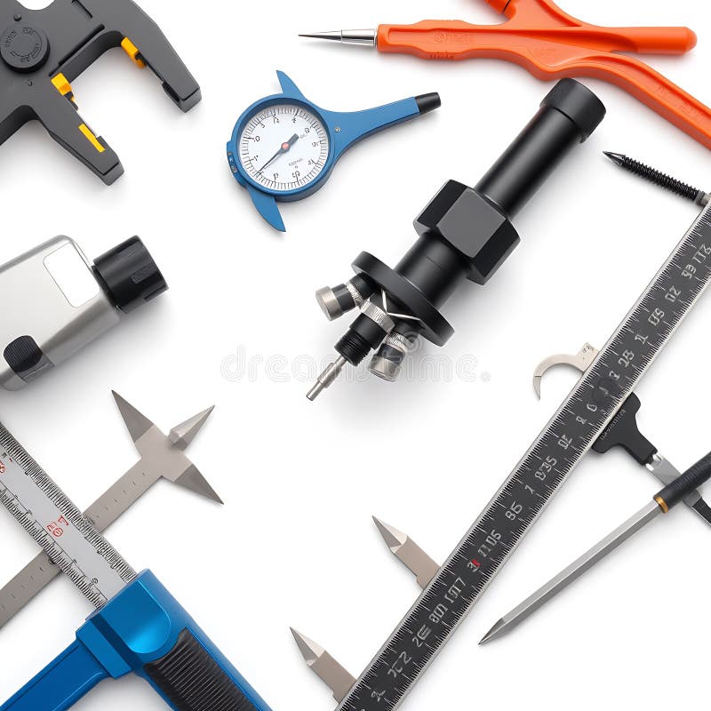 A Flat Lay Image of an Assortment of Inspection Tools Including a ...
