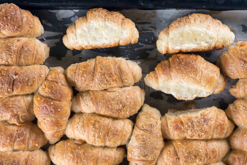 Flat Lay Image Domestic Buns in the Baking Pan Stock Photo - Image of ...