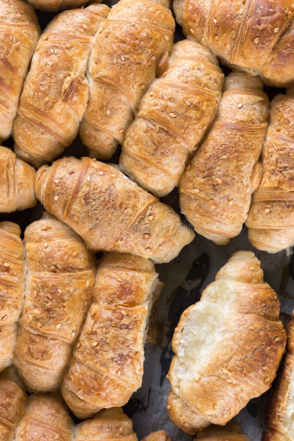 Flat Lay Image Domestic Buns in the Baking Pan Stock Photo - Image of ...