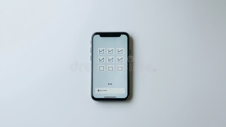 A Flat Lay Image of a Smartphone Displaying a Clean Digital Voting ...