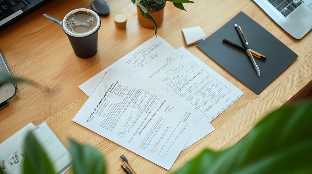 A Flat Lay of Insurance Certificates and Client Documents Styled with ...