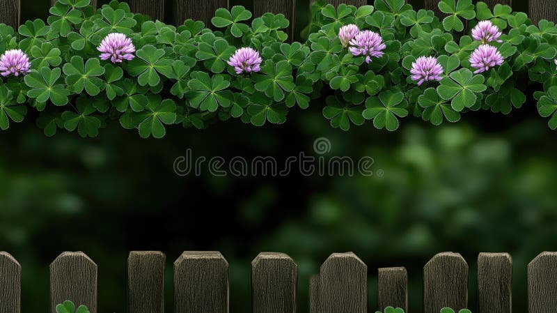 A Flat Lay of Lush Green Clover Leaves Forms a Complex Pattern, Perfect for Seasonal Themes and ...