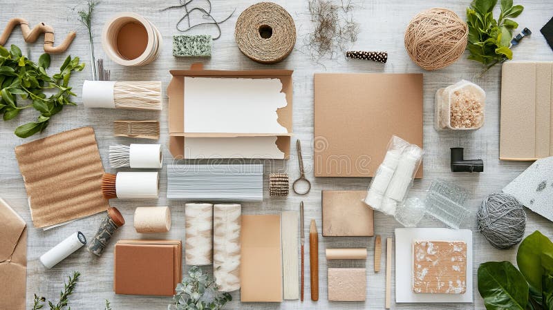 A Flat Lay of Materials for Creating DIY Upcycled Home Decor Projects ...