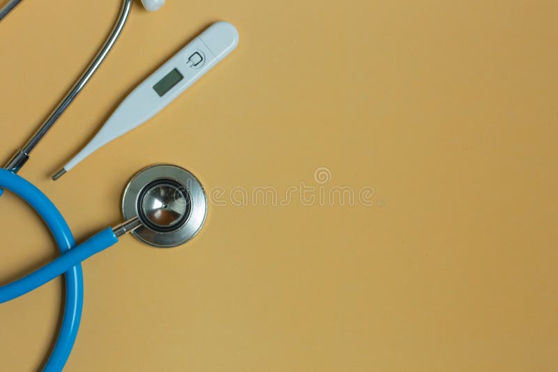 Flat Lay Medical Tools Top View Space Idea Stock Image - Image of ...