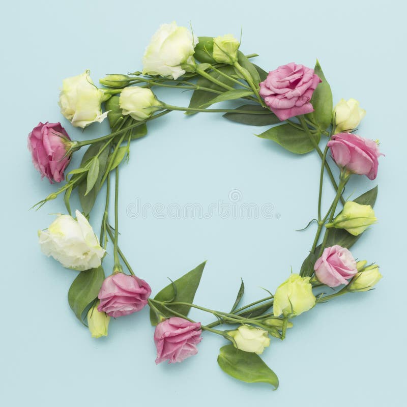 Flat Lay Mini Roses Crown. High Quality Photo Stock Photo - Image of ...