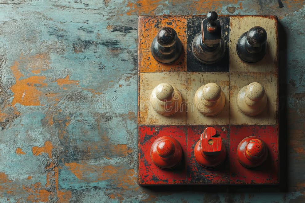 A Flat Lay of Multiple Chess Pieces on a White Background, Leaving ...