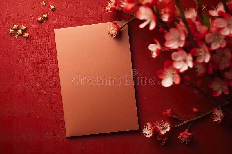 Flat Lay, Pain Paper Red Envelope, the Chinese New Year. Stock ...