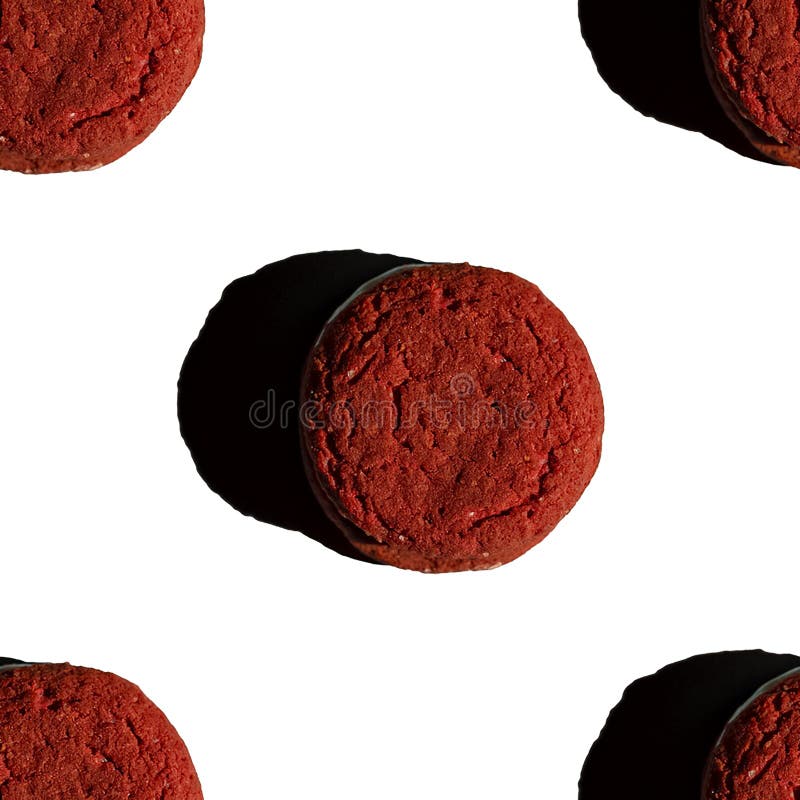 Flat Lay Pattern of Cracked Bite Bisquits Cookie Image Placed Isolated ...