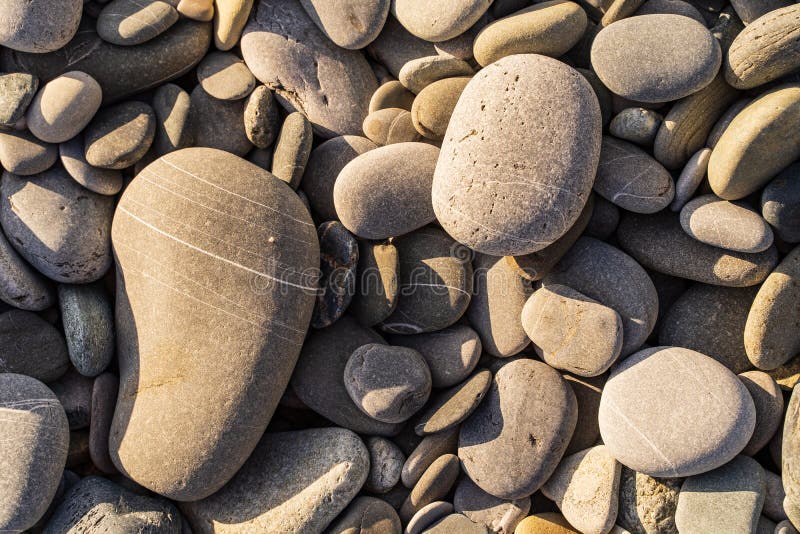 Flat Lay of Pebbles Pattern on the Sea Shore Stock Photo - Image of ...