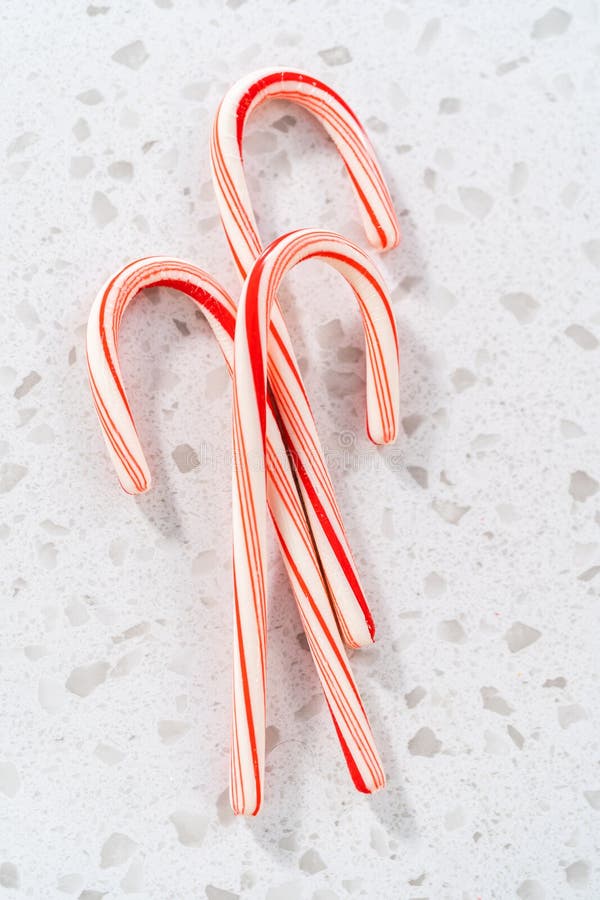 Candy Cane Chocolate Covered Pretzel Rods Stock Image - Image of food ...