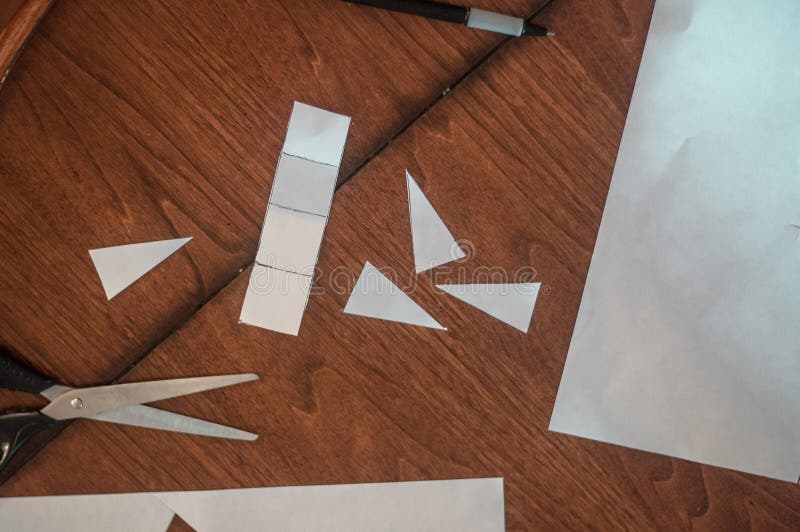 Flat Lay of School Supplies and Peices of Paper Stock Photo - Image of ...