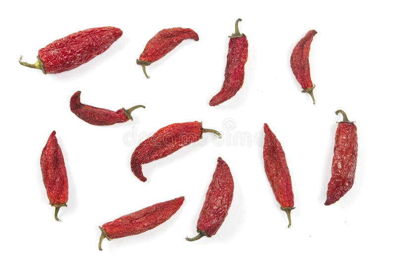 Flat Lay of Red Peppers on White Stock Image - Image of organic ...