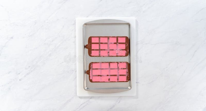 Mini pink chocolates stock photo. Image of dessert, pink - 289250028