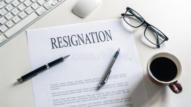 Flat Lay Resignation Letter Scene Stock Photos - Free & Royalty-Free ...