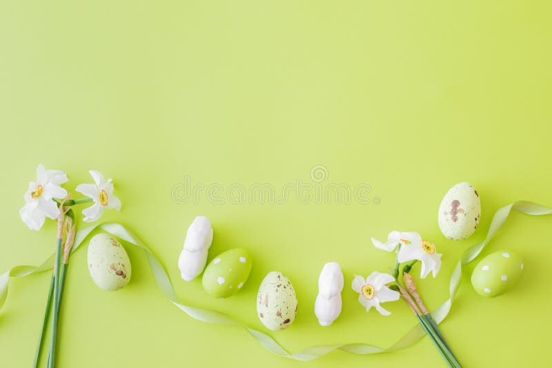 Flat Lay Spring Composition Stock Image - Image of natural, greeting ...