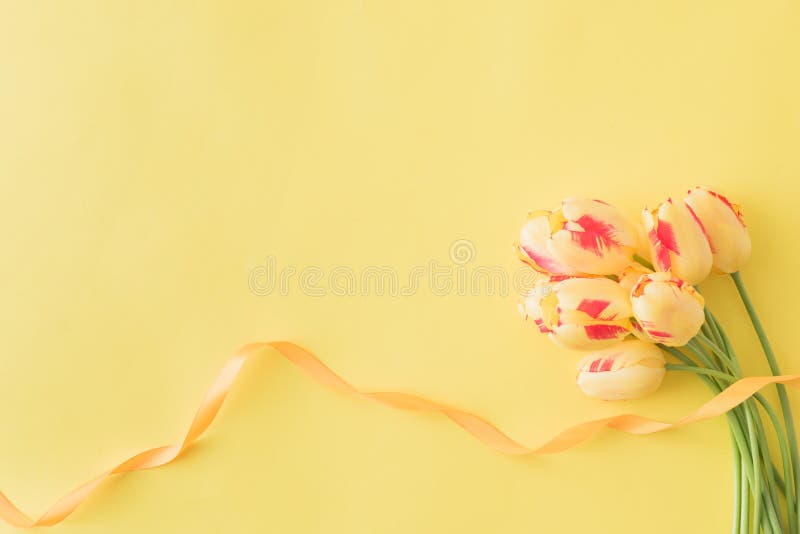 Flat Lay Spring Composition Stock Photo - Image of greeting, colorful ...