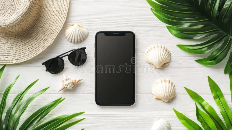 In Flat Lay Style, this Summer Vacation Concept Features a Passport ...