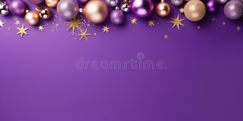 Flat Lay Table Top View Festive Ornament Decoration with Copy Space ...