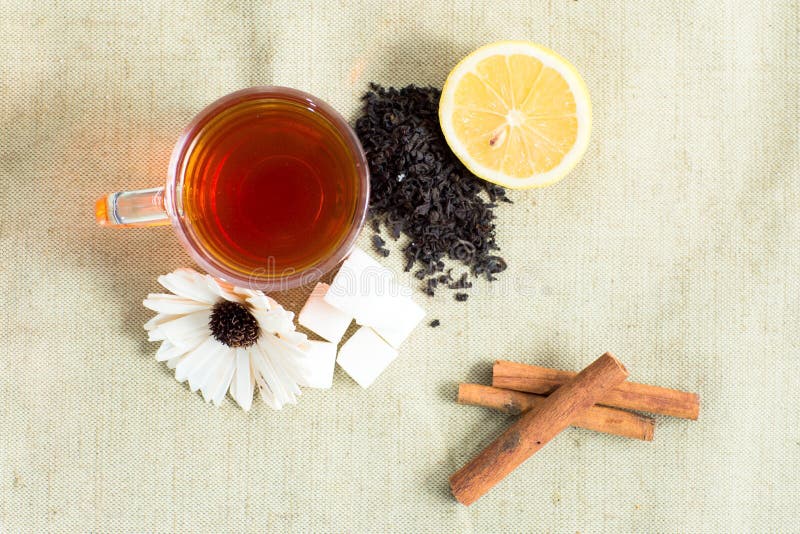 Flat Lay Tea Acessories Set. Stock Photo - Image of healthy, flat: 67481058