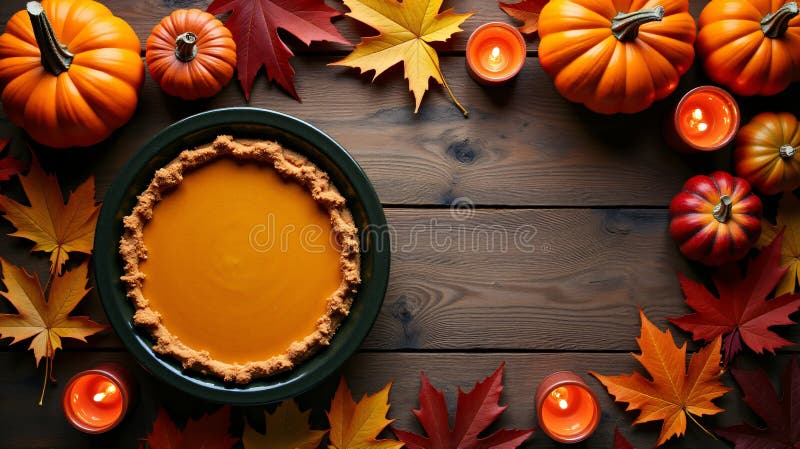 A Flat Lay of Thanksgiving Themed Items Arranged on a Rustic Wooden ...