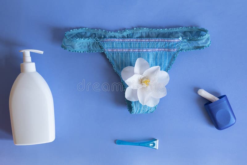 Flat Lay on the Theme of Feminine Intimate Hygiene Stock Photo - Image ...