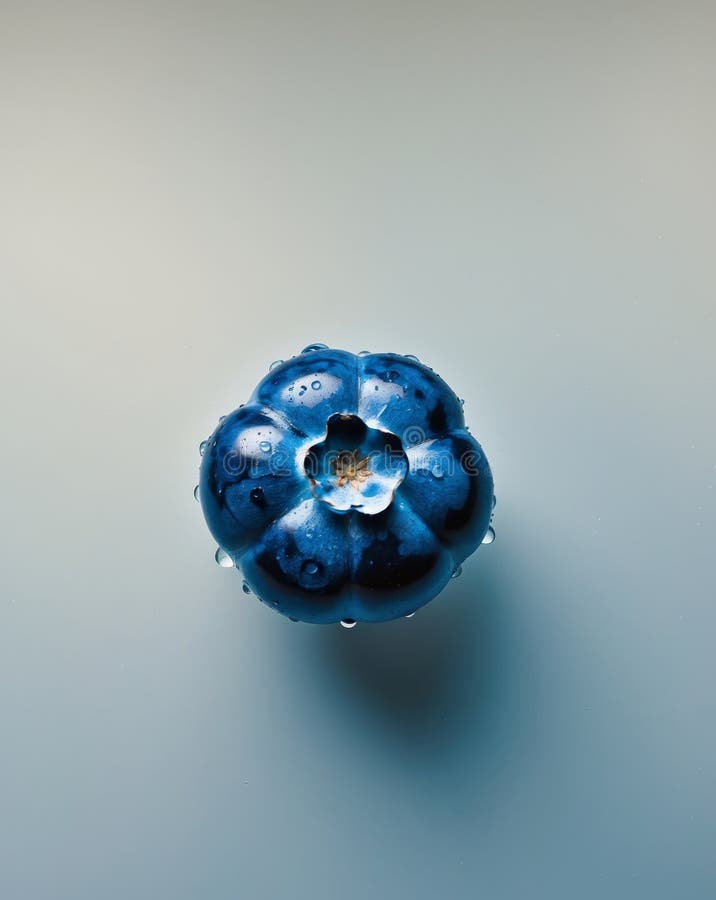 Flat Lay Top View of Bright Ripe Fragrant Blue Blueberry Fruit As ...