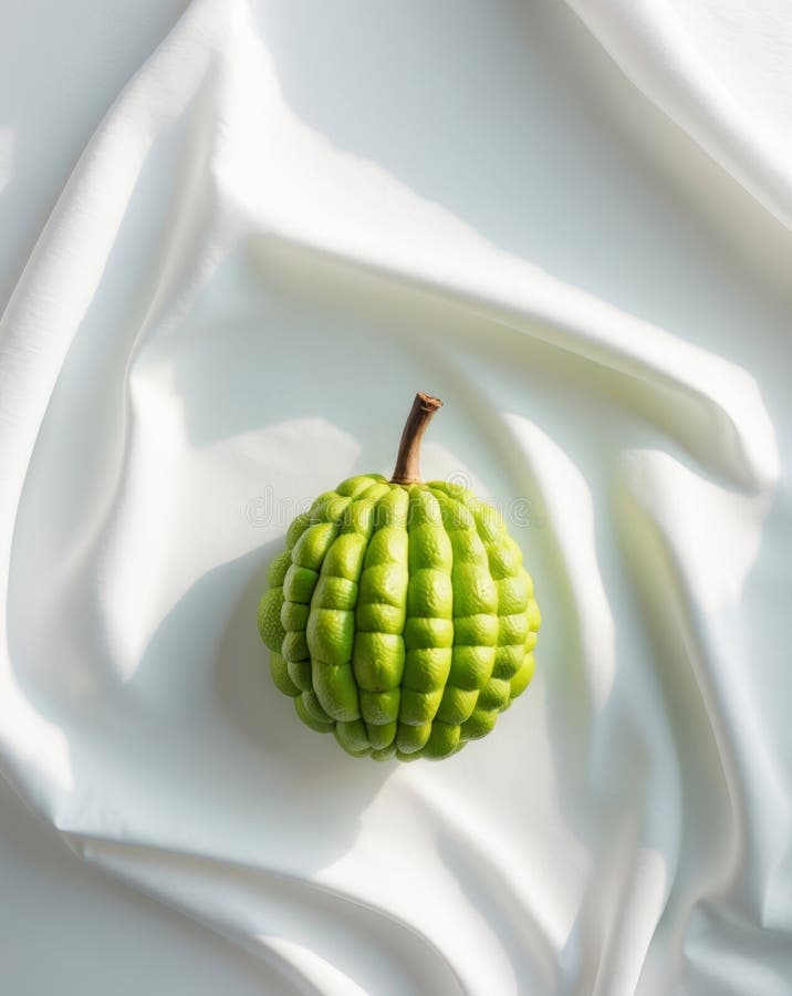 Flat Lay Top View of Bright Ripe Fragrant Green Durian Fruit As ...