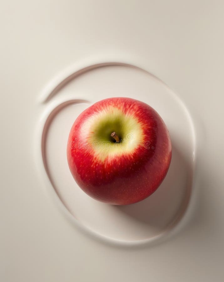 Flat Lay Top View of Bright Ripe Fragrant Red Apple Fruit As Background ...