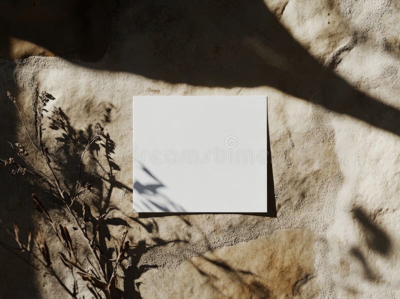 A Flat Lay, Top View 3D Illustration of an Empty White Horizontal ...