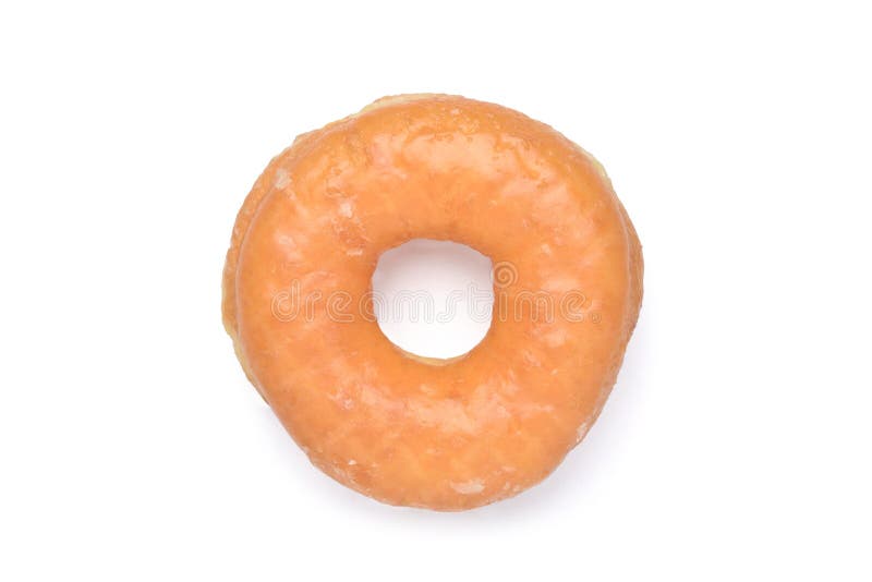 Flat Lay Top View of Donut Isolated on White Stock Image - Image of ...