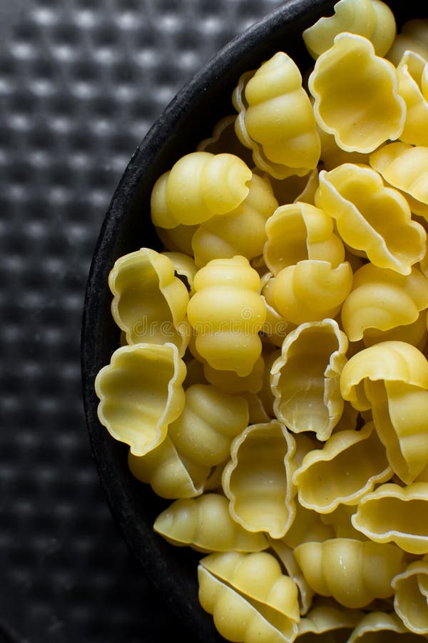 Flat Lay of Uncooked Gnocchetti Pasta Shells Stock Image - Image of ...