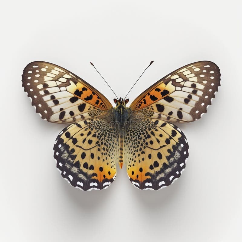 Flat Lay View of the Butterfly on White Background, Created with ...