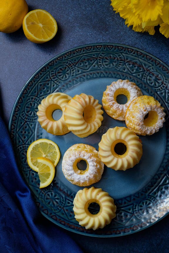 Flat Lay View of Mini Vanilla Bundt Cakes Stock Photo - Image of ...