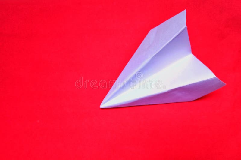 Flat Lay of White Paper Plane Stock Image - Image of symmetry, pattern ...