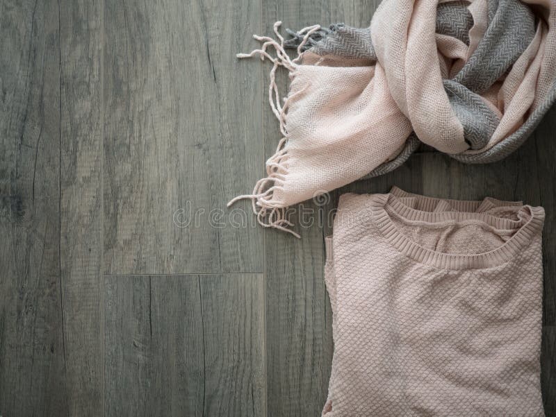 Flat Lay of Winter Cloth with Copy Space Stock Photo - Image of flat ...