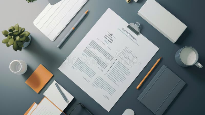 Flat Lay of Workspace with Documents, Stationery, and Office Supplies ...