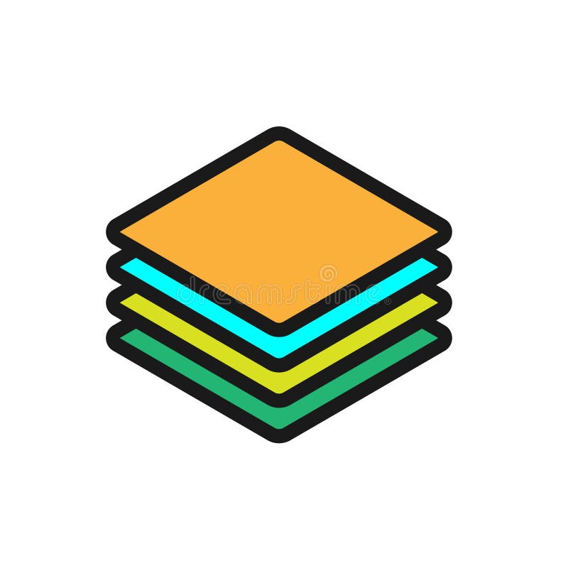 Layer Icon Set. Layer Sign Symbol Vector Illustration Stock Vector ...